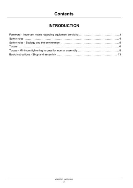 Service manual CNH NEF Four Cylinder Mechanical Tier 2 and Stage II Engine