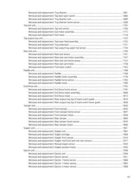 Service manual HP Color LaserJet Managed E786 Series, E78625, E78630 ...