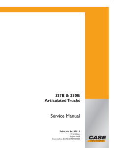 Service manual Case 327B, 330B From serial no. ZCNAD30TP8P457003