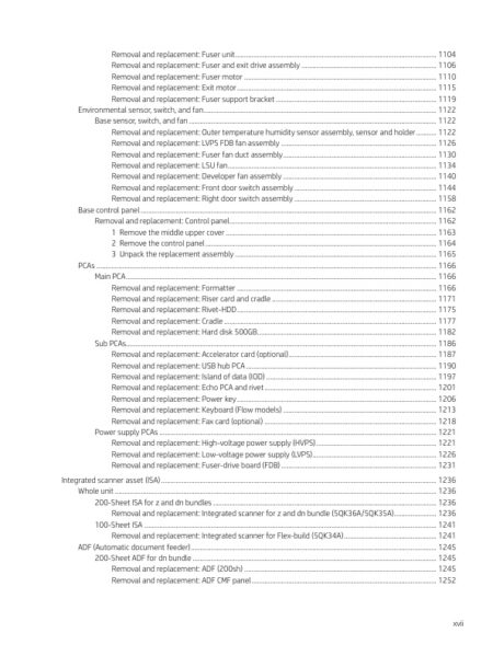 Service manual HP Color LaserJet Managed E786 Series, E78625, E78630 ...