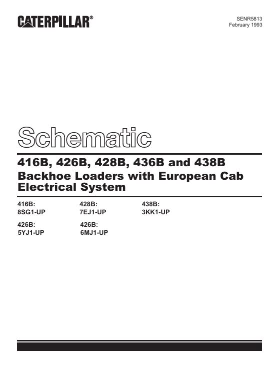 Schematic Caterpillar 416B, 426B, 428B, 436B, 438B Electrical System ...