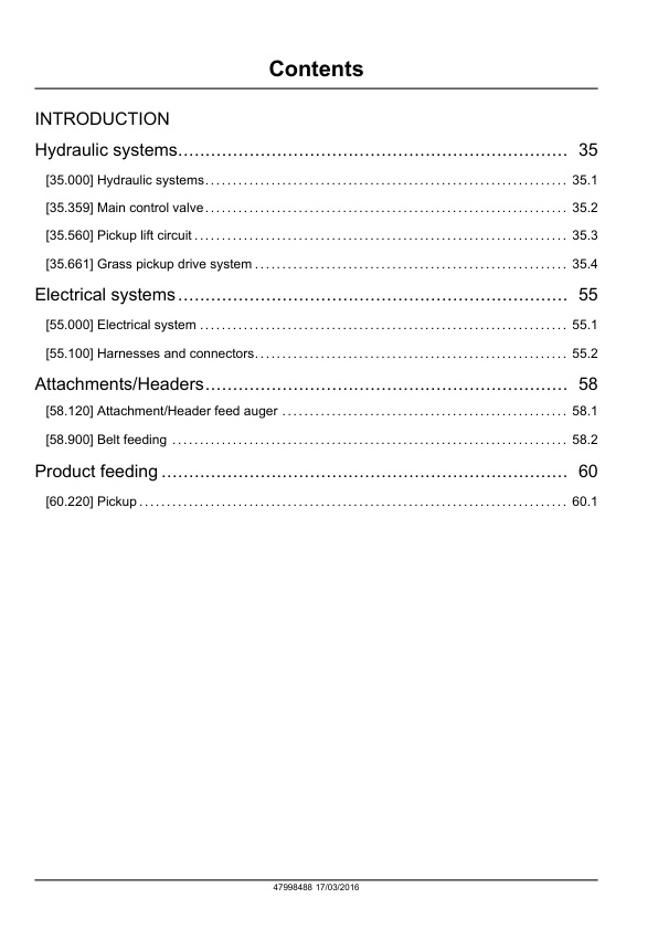 Service manual New Holland 300FP, 380FP Header | 47998488